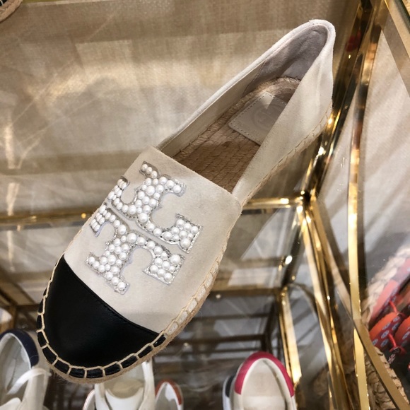 Tory Burch | Shoes | Tory Burch Pearl Logo Espadrille Shoe | Poshmark